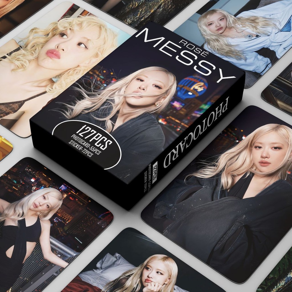 KPOP 127pcs/box BLACKPINK SOLO ROSE Photocards MESSY KPOP LOMO Card ...