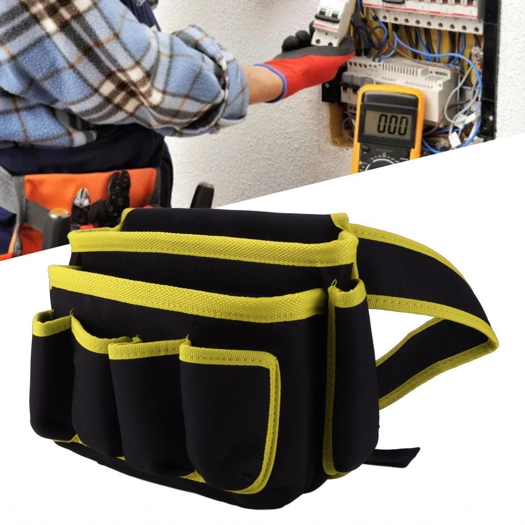 Electrical Tool Bag Portable Multi Pockets Waist Pouch for Maintenance ...