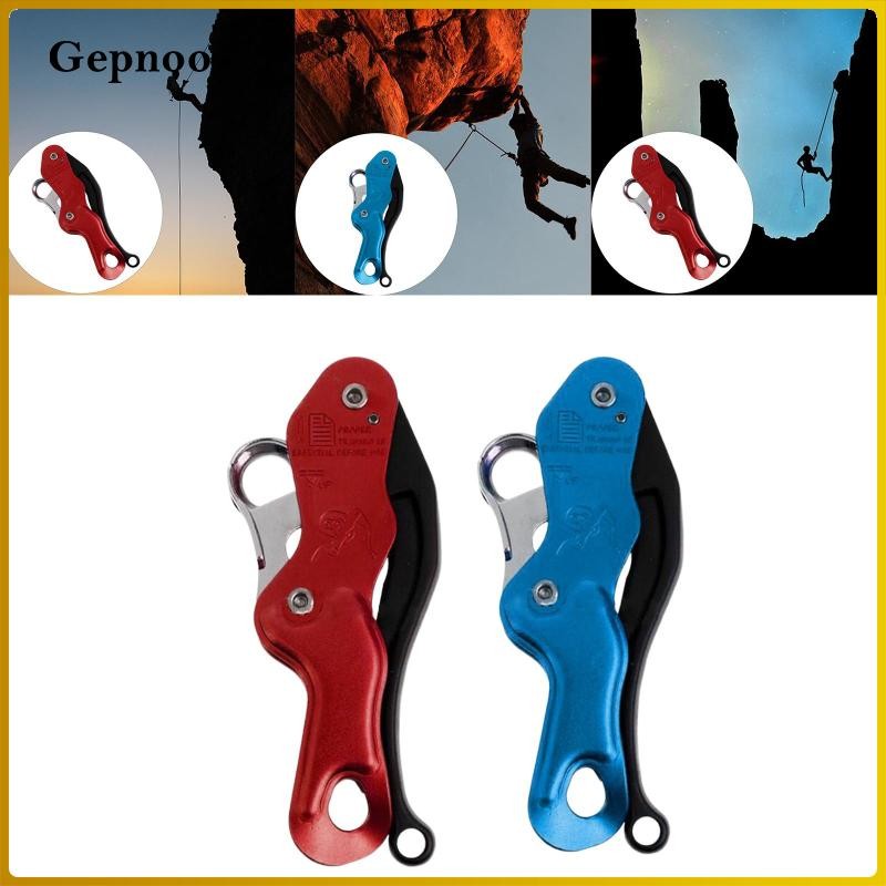 Gepnoo Climbing Descender, Self Locking Belay Rappelling Gear Self ...
