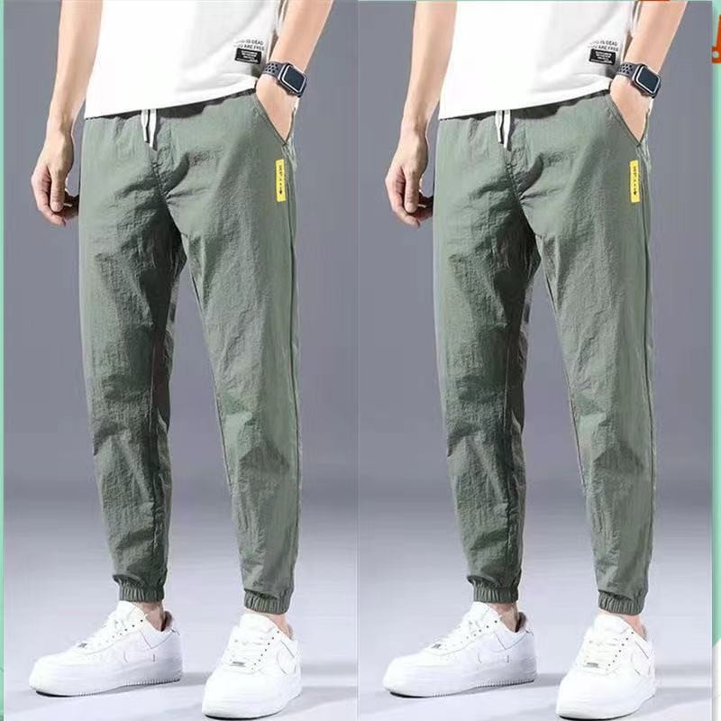 Ice Silk Quick-Drying Casual Pants Men Ultra-Thin Pants Men Loose All ...
