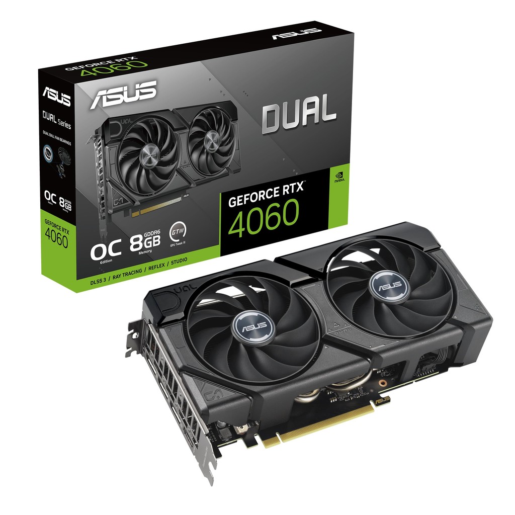ASUS Dual GeForce RTX™ 4060 EVO OC Edition 8GB GDDR6 PCIe 40 8GB GDDR6 ...