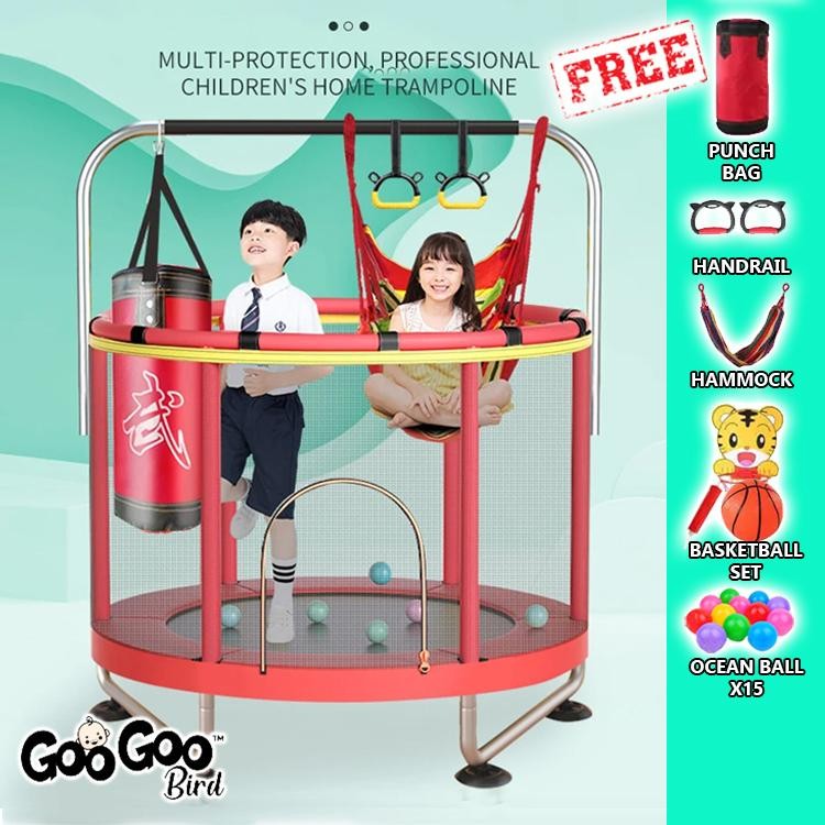 GOOGOO BIRD Trampoline Jumper Indoor Outdoor Children Bouncer Jumping ...