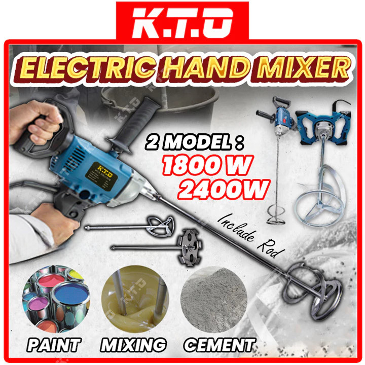 KTO Electric Paint Mixer Blender Tools Hand Paint Mixer Cement Mixer ...
