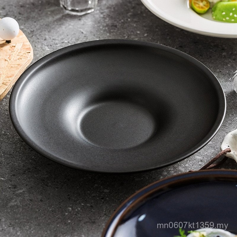 Fish Plate Square Plate Hotel High-End Feel Black Steak Featured Oval ...