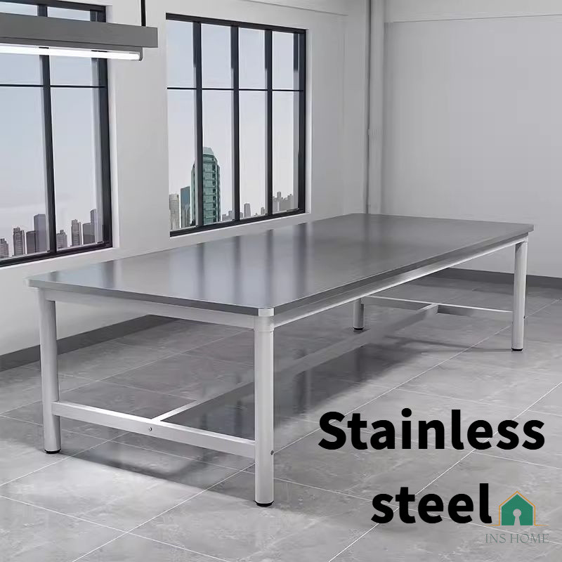 200CM Large table Stainless steel tabletop workbench long table Kitchen ...