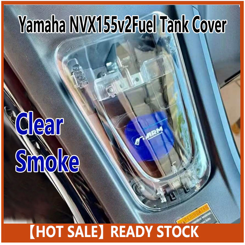 YAMAHA NVX155 V2 V3 FUEL TANK COVER TRANSPARENT & CAP CNC ARUMI ALLOY ...