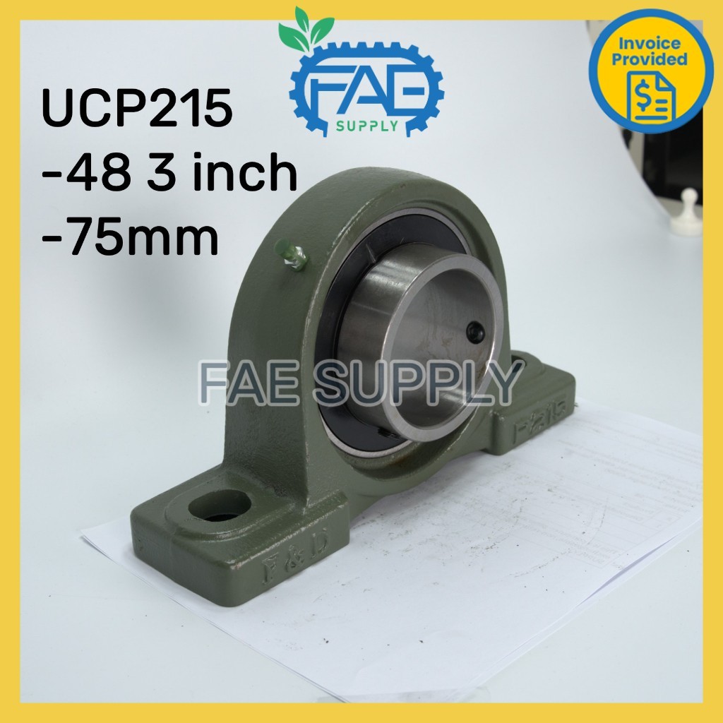 UCP 215 75mm UCP215-48F 3inch Pillow block bearing heavy duty | Shopee ...