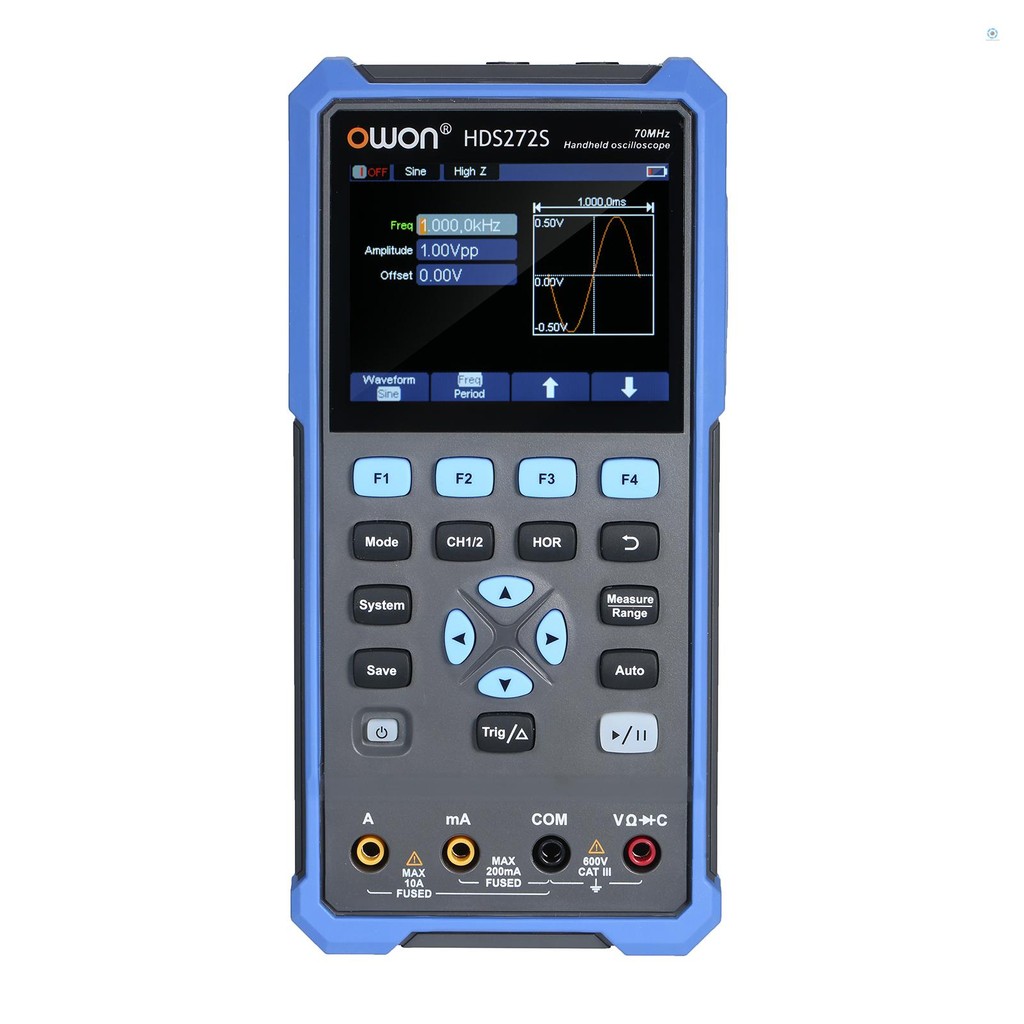 OWON Oscilloscope Multimeter Waveform Generator HDS272S 2CH 70MHz ...