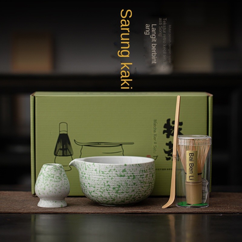 Starry Sky Dot Matcha Set Song Dynasty Tea Maker Tea Shaker Stand ...