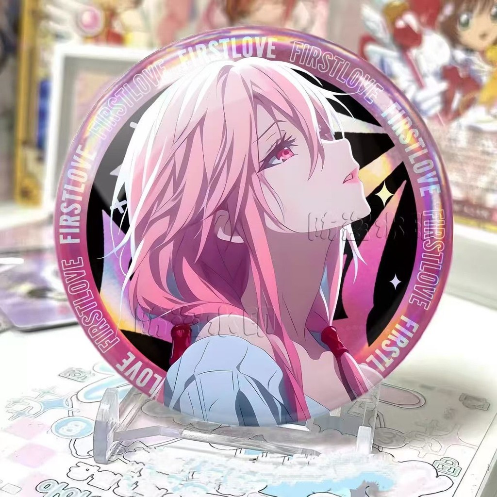 Guilty Crown Anime Two-Dimensional Prayer Bar 58mm Laser Rainbow Badge ...
