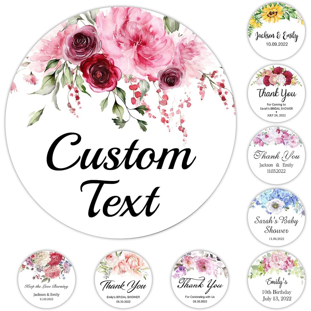 100 Pack Personalized Custom Stickers Labels for Business Logo ...