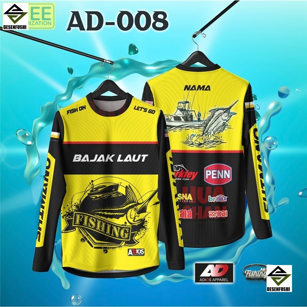 【FREE CUSTOMIZATION】New Design Baju Pancing Long Sleeve Full ...