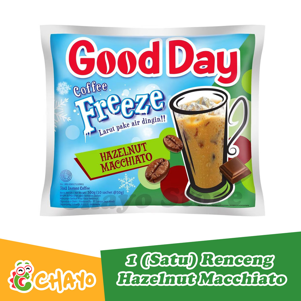 Good Day Freeze Hazelnut Macchiato Instant Coffee 3 in 1 Sachet 1 ...