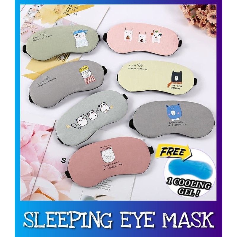 Cute Cartoon Sleep Eye Mask Sleeping Cover Relax Sleep Travel Covers ...