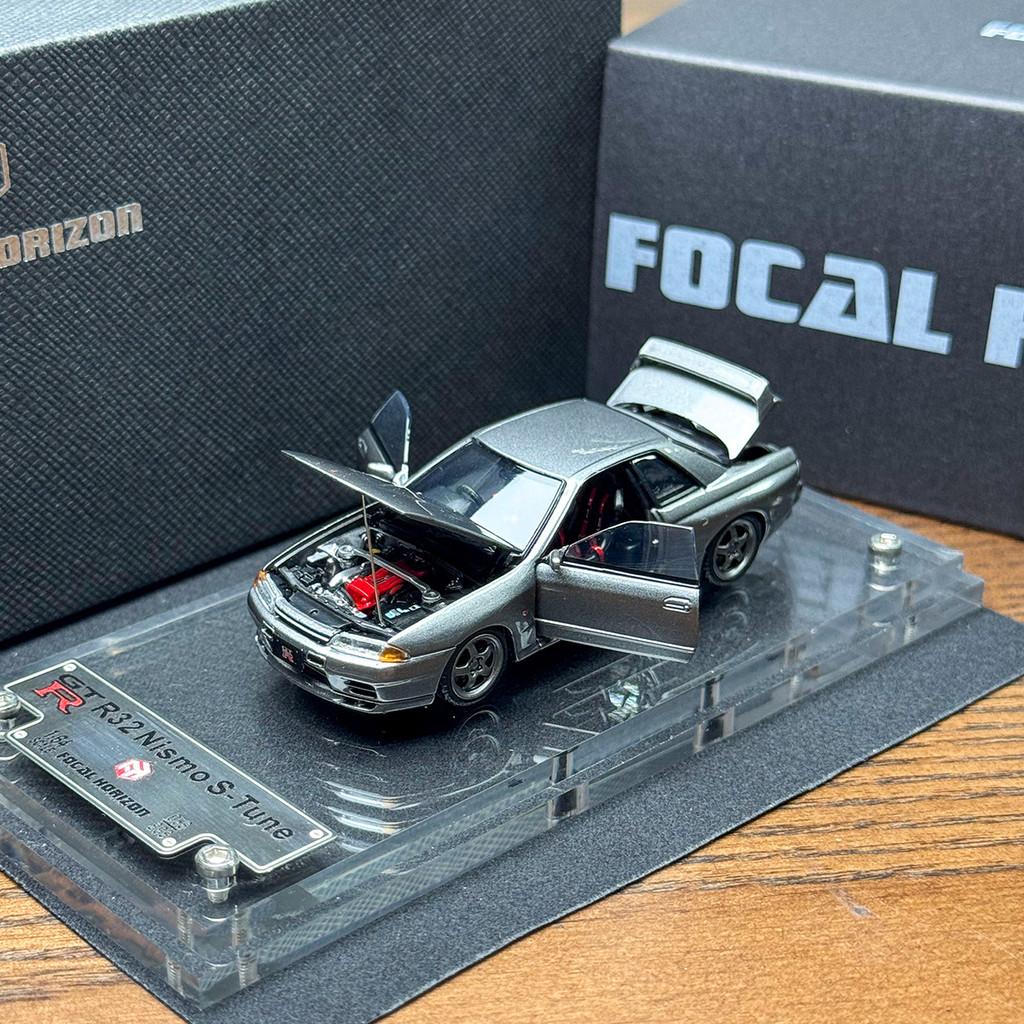 FH 1/64 Nissan GT-R R32 S-Tune Skyline Gun Gray Alloy Car Model Die ...