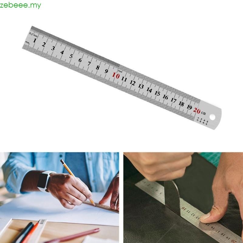 zebeee Measuring Metal Rulers for Office Engineering Drawing Straight ...