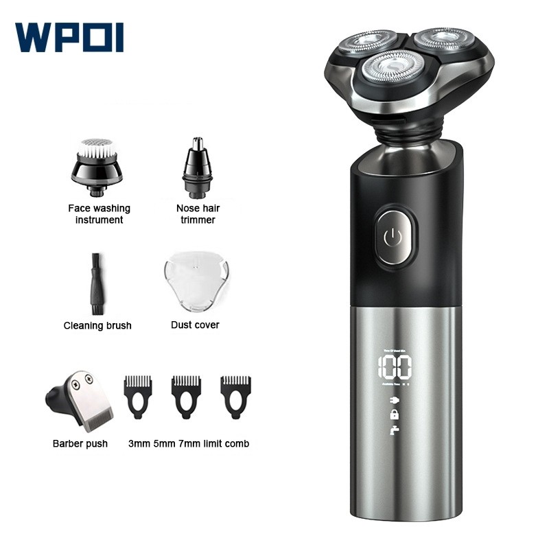 WPOI Electric Shaver for Men - Rechargeable Wet & Dry Electric Razor ...