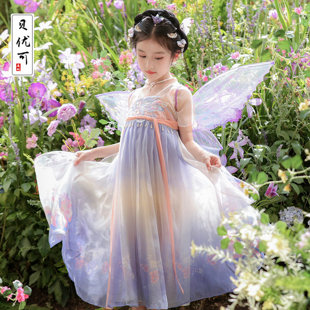 Summer New Products Girls Dress Hanfu Antique Costume Cute Super Fairy ...