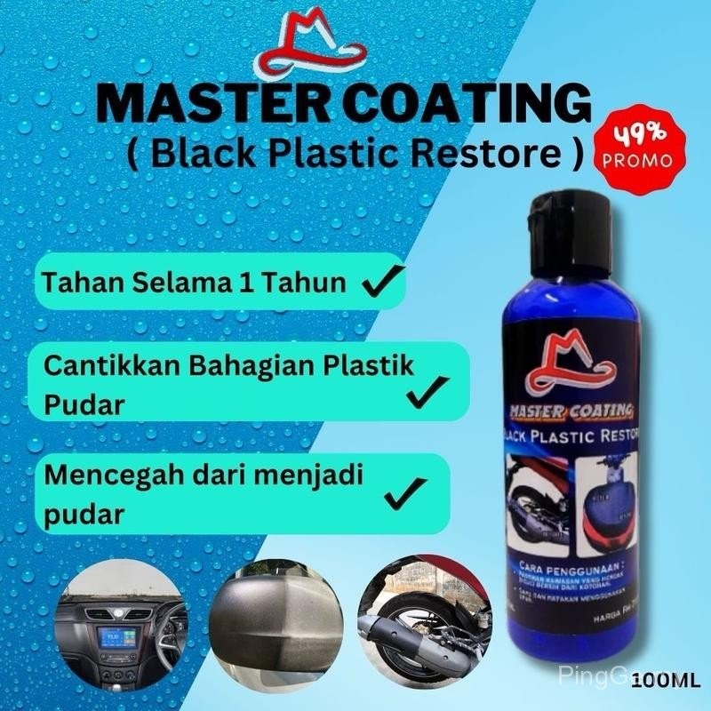 Master Coating Black Plastic Restore For Car Mantenance Automotive ...