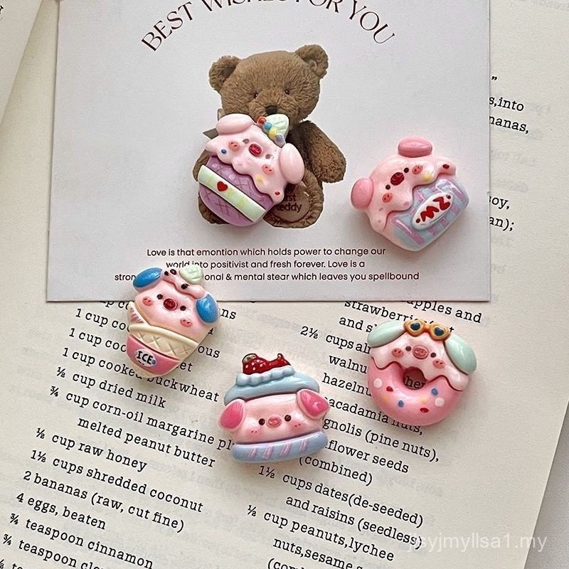 Knock Cute mini Cartoon Cake Pig Cute Sweet Sticker Magnetic Small ...