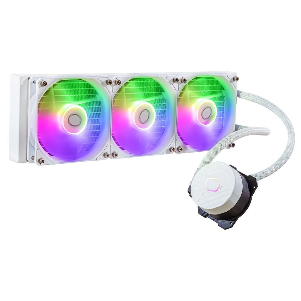 Cooler Master MasterLiquid 360L Core ARGB White LGA1700 AM5 compatible ...