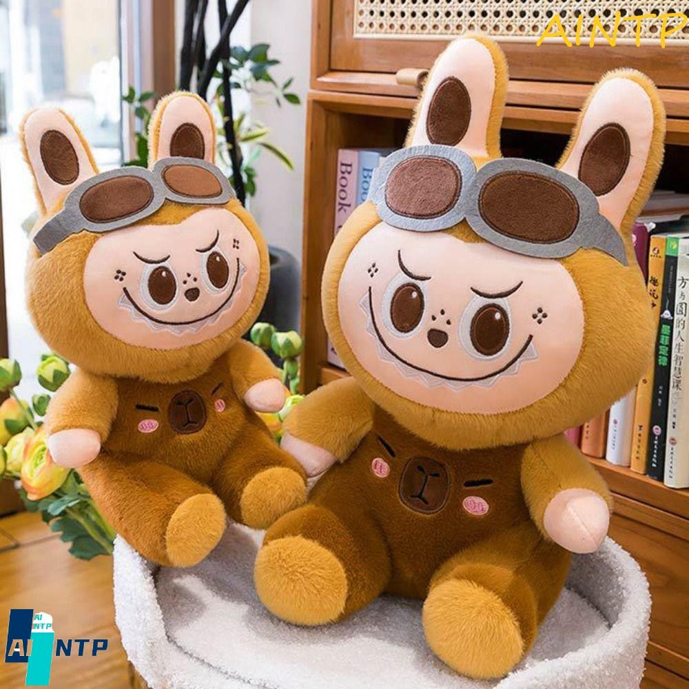 AINTP Labubu Plush Stuffed Doll, Capybara Big Eye Labubu Time Plush Toy ...