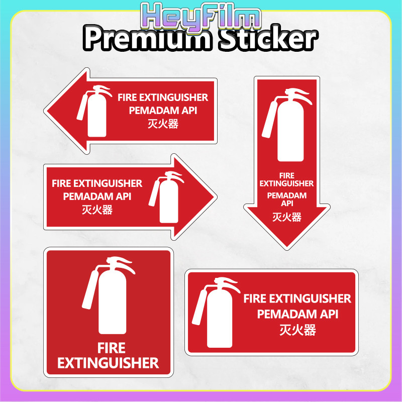 Fire Extinguisher Stickers Fire Safety Signs Stickers Fire Extinguisher ...