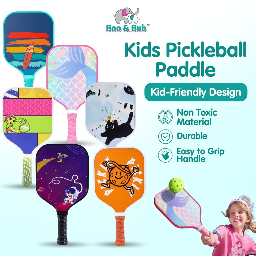 Boo & Bub Kids Pickleball Paddle Glass Fiber Racket for Kids Kid ...