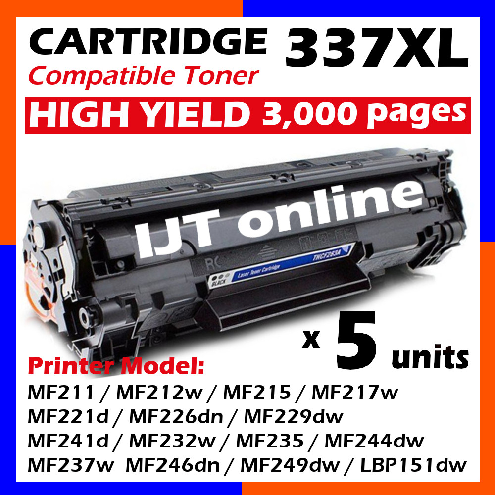 5x Compatible Canon Cartridge 337 MF211 MF212w MF215 MF217w MF221d ...