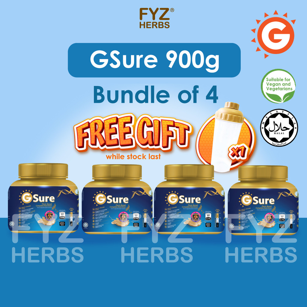 [4 Bottles] GoodMorning GSure Heart-Healthy Plant Based Nutrition 900G ...