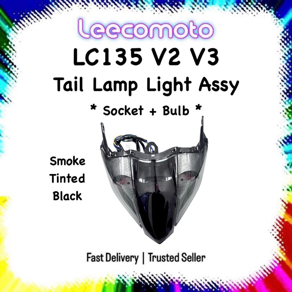 Yamaha LC135 V2 V3 135LC N LC 135 New Smoke Tinted Rear Tail Lamp Light ...