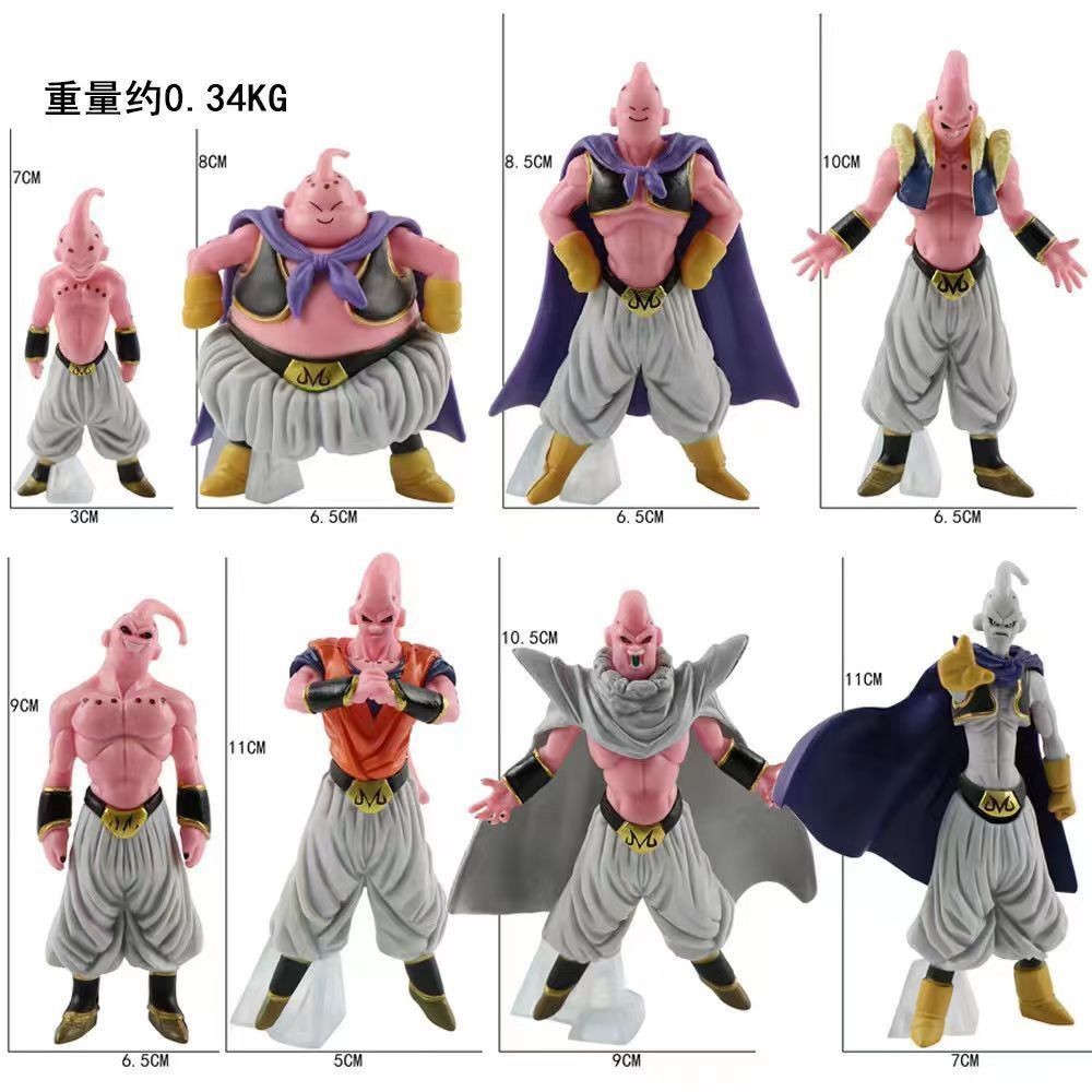 2025 Hot-Selling Dragon Ball 8 Figures Majin Buu Figurines Collectible ...