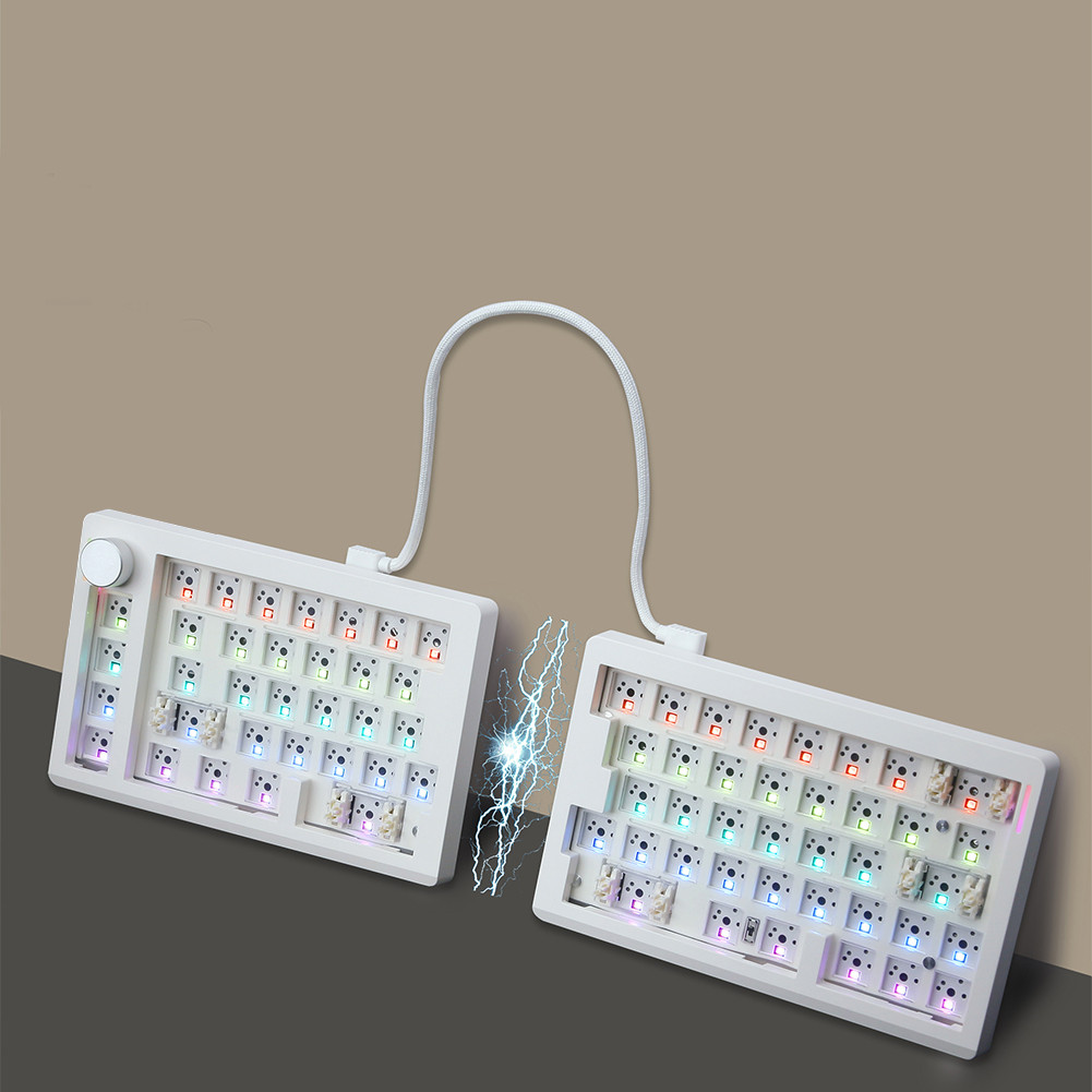 Split Mechanical Keyboard Kit 3-Mode Wireless BT Separate Gaming ...