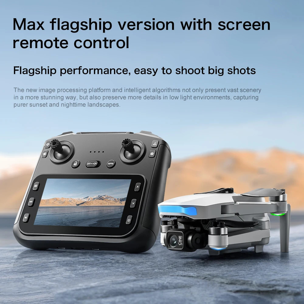 S-X1 New Drone with Screen 3-Axis Anti-shake Gimbal 4K Aerial Brushless ...