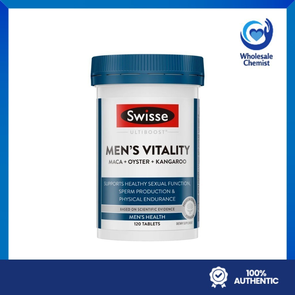 Swisse Ultiboost Men's Vitality (Maca + Oyster + Kangaroo) 120 Tablets | Men Potency+ - 60Tabs ...