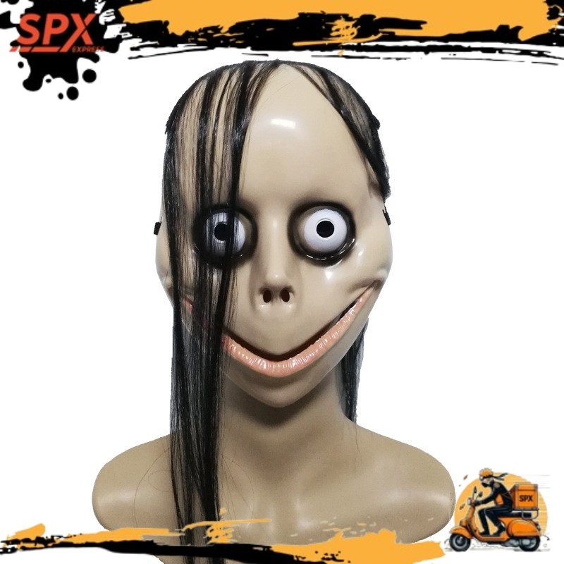 NEW PRODUCT TOMO mask momo halloween scary ghost house prank cosplay ...