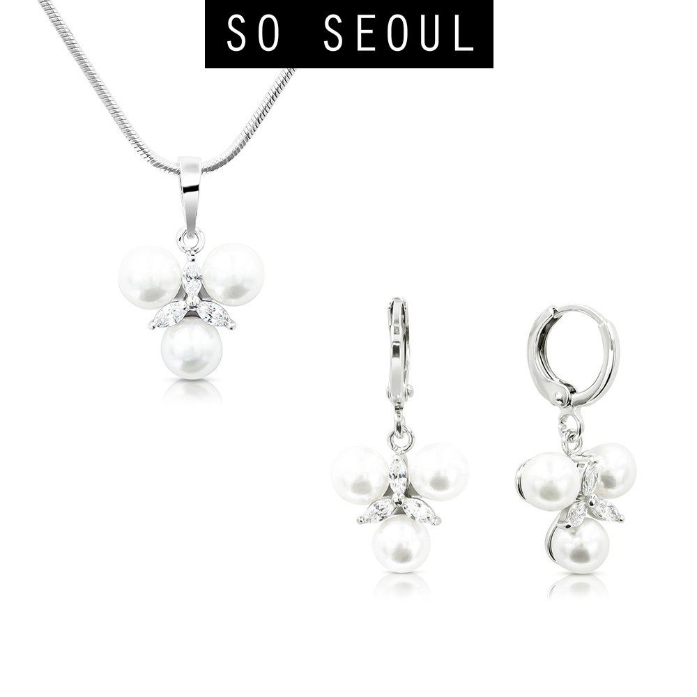 [New Arrivals] Everleigh Trilliant Pearl Marquise Cut Hoop Earrings ...