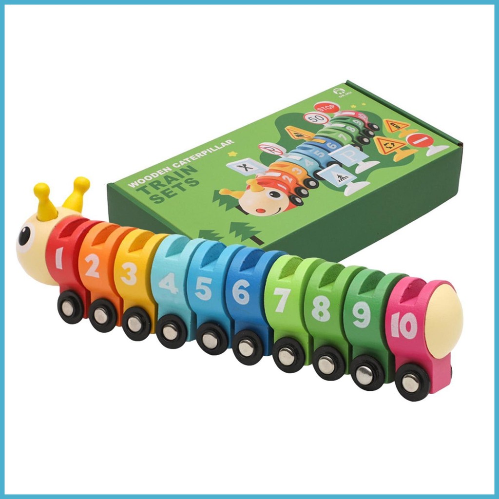 Math Caterpillar Math Toys Cognitive Educational Color Recognizing ...