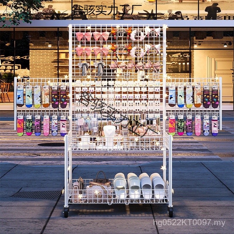 Metal Cart Rack Display Rack Float Micro Trolley Stall Stall Night ...