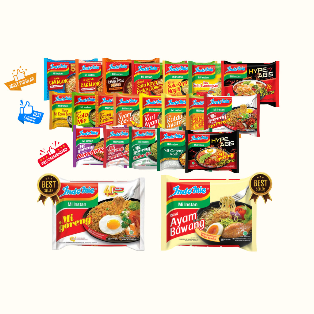 INSTANT NOODLES MI INDOMIE COMPLETE VARIANT FRIED KUAH LIGHT FOOD ...