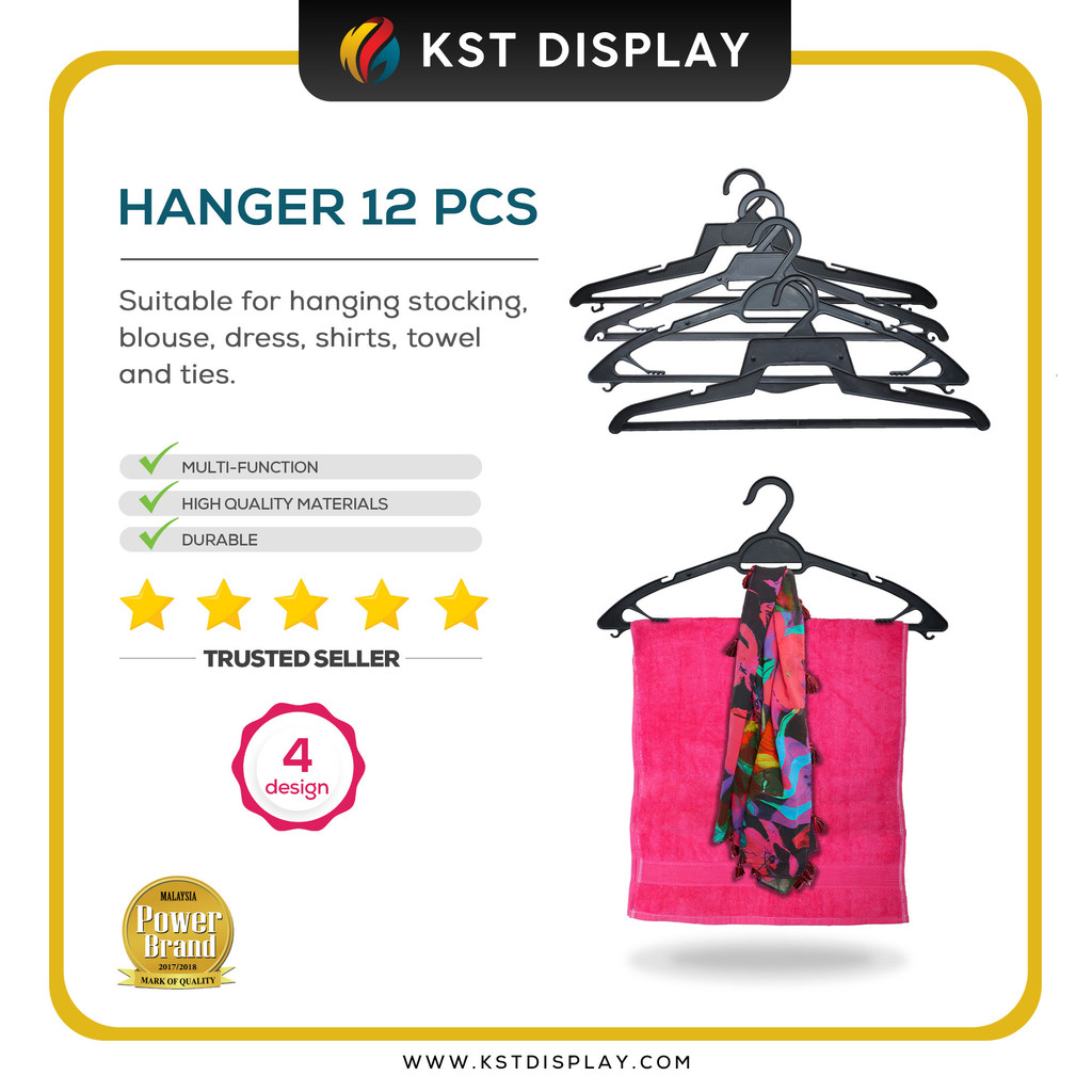 (READY STOCK) Hanger 318 Black & White/Hanger 777Black/Hanger 666Black ...