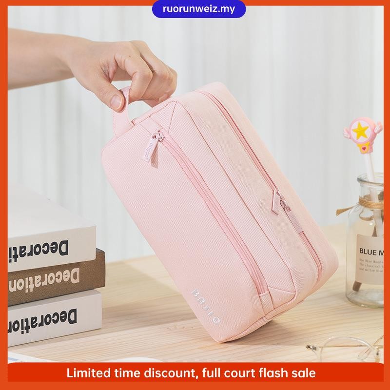 Penlab Angoo Basic Pencil Bag Pen Case Cream Color 3 Compartment Pocket ...