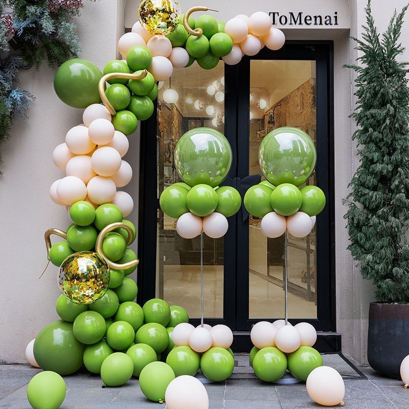 Shop Opening Balloon Decoration Decoration Green Balloon Chain Birthday ...