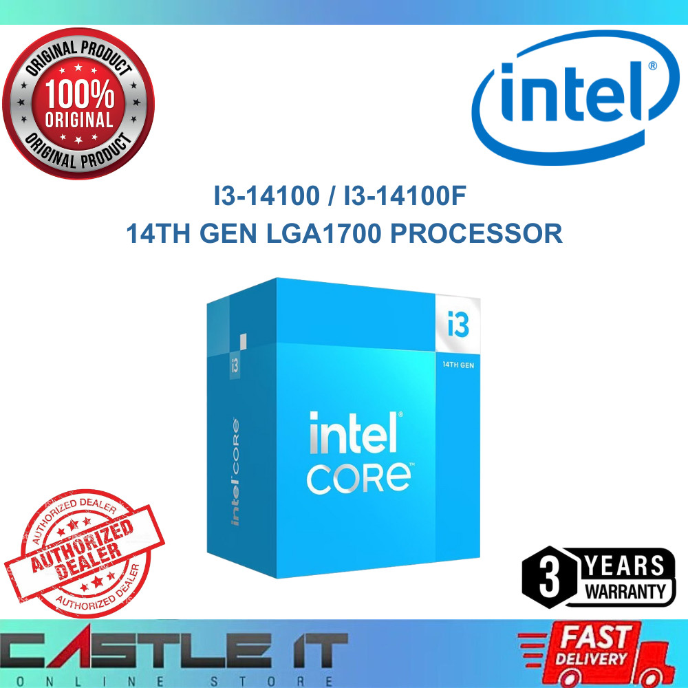 Intel Core i3-14100 / i3-14100F 14th Gen LGA1700 Processor CPU ...