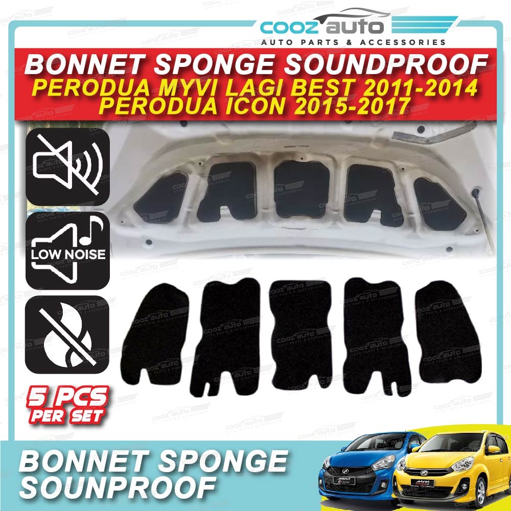 Perodua Myvi Lagi Best Icon 2011 - 2017 Front Bonnet Sponge Soundproof ...
