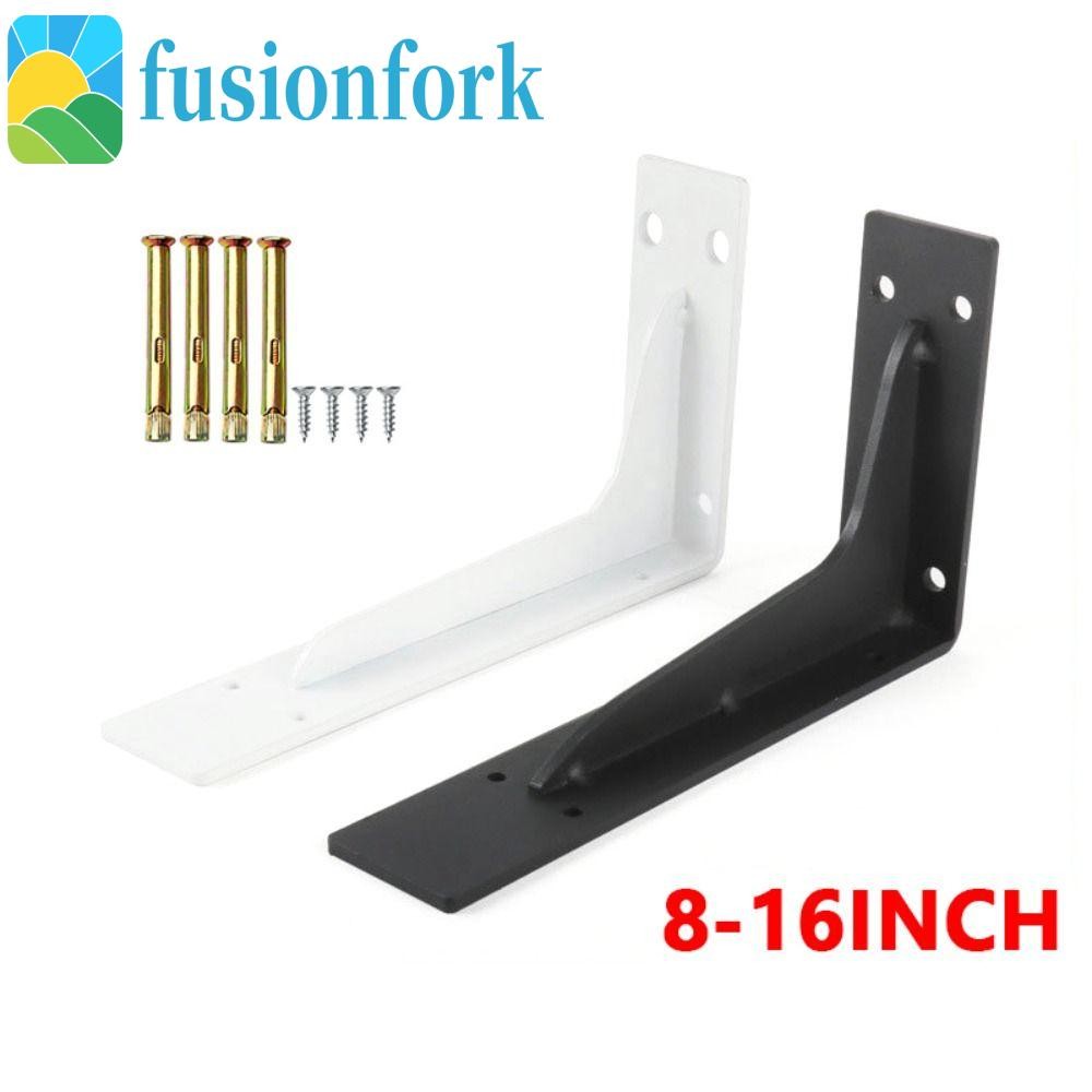 FUSIONFORK Tripod Shelf Brackets, Heavy Duty L Shaped Floating Shelf ...