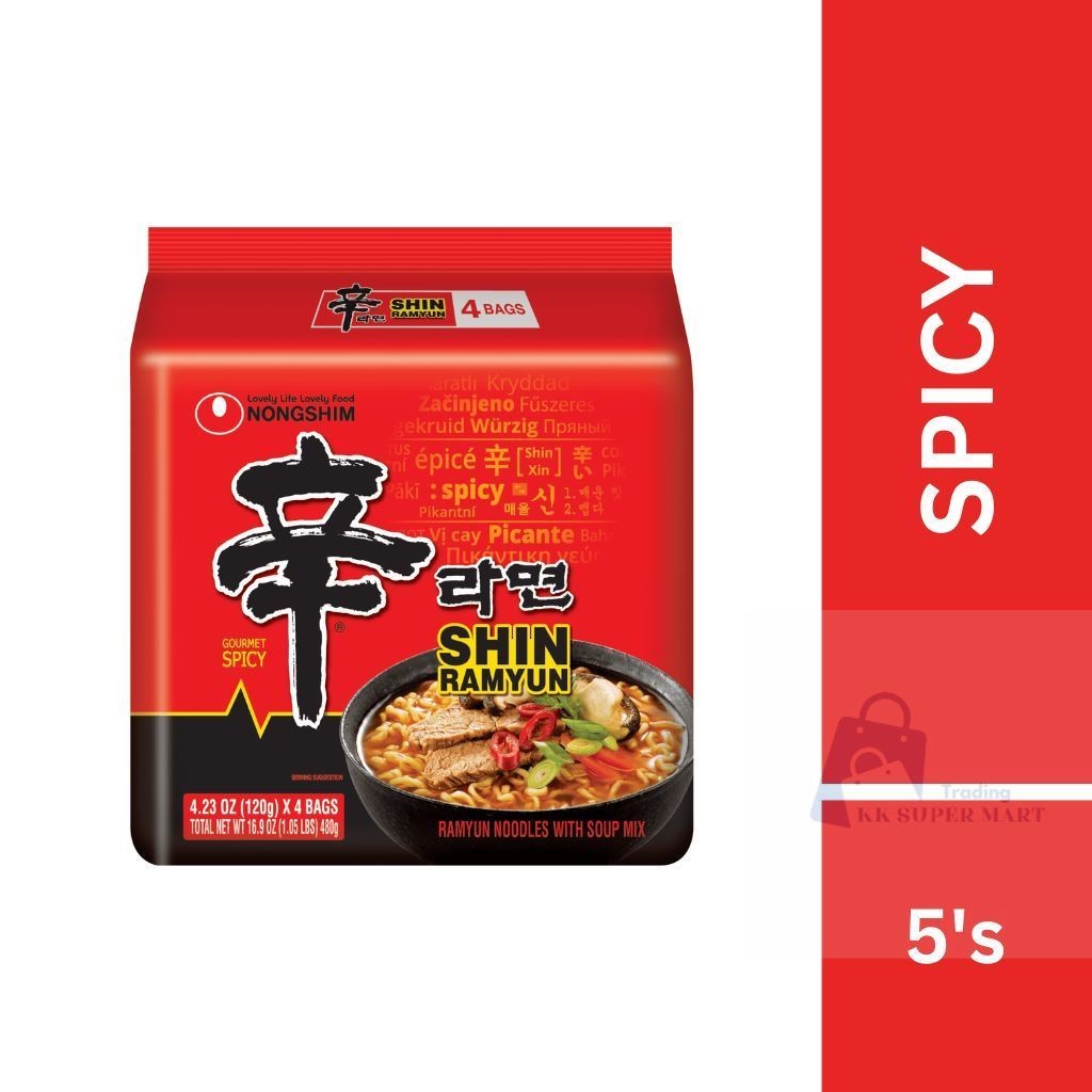 NONGSHIM Shin Ramyun Spicy (5's) | Shopee Malaysia