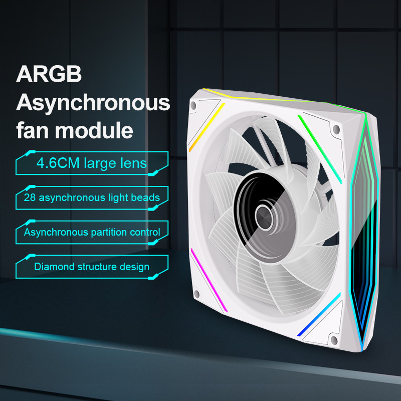 120mm ARGB CPU Fan 800-1800RPM 4pin PWM Silent Computer Fan 12V Large ...