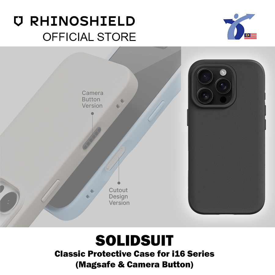 RHINOSHIELD SolidSuit Classic Protective Case (Magsafe & Camera Button ...