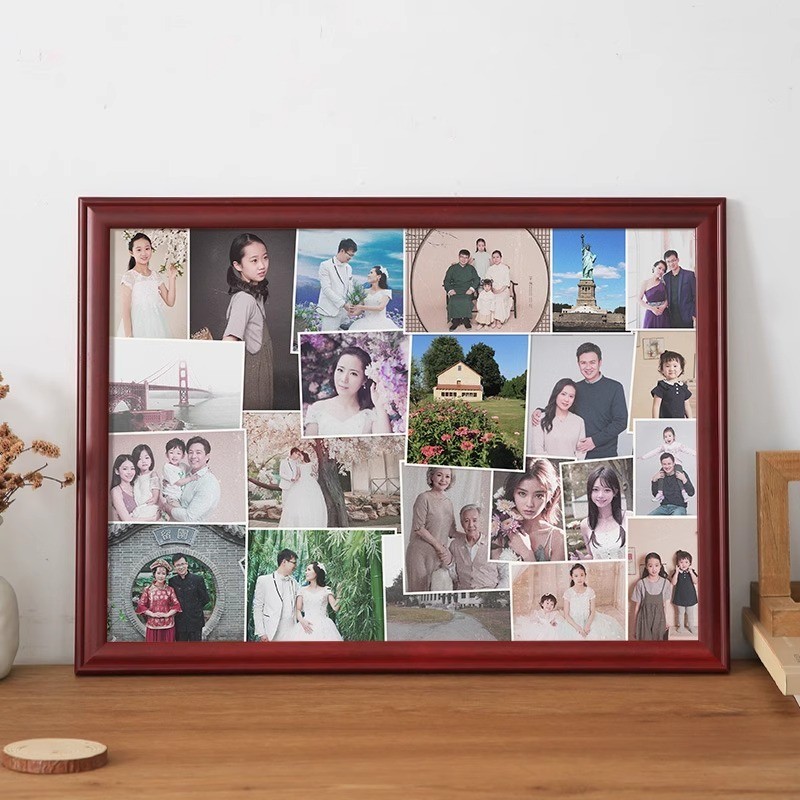 Family Old Photo Solid Wood Photo Frame Multiple Photos Family Portrait ...